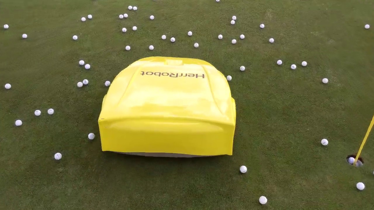 Herrobot - the autonomous golf ball collector - YouTube