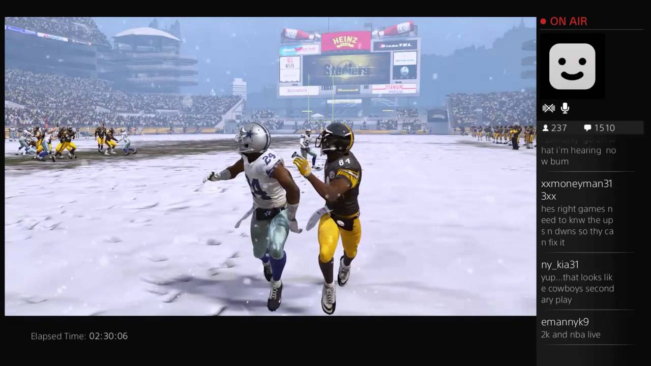 Madden 15 - Great endzone catch by Antonio Brown - Fade Route - YouTube