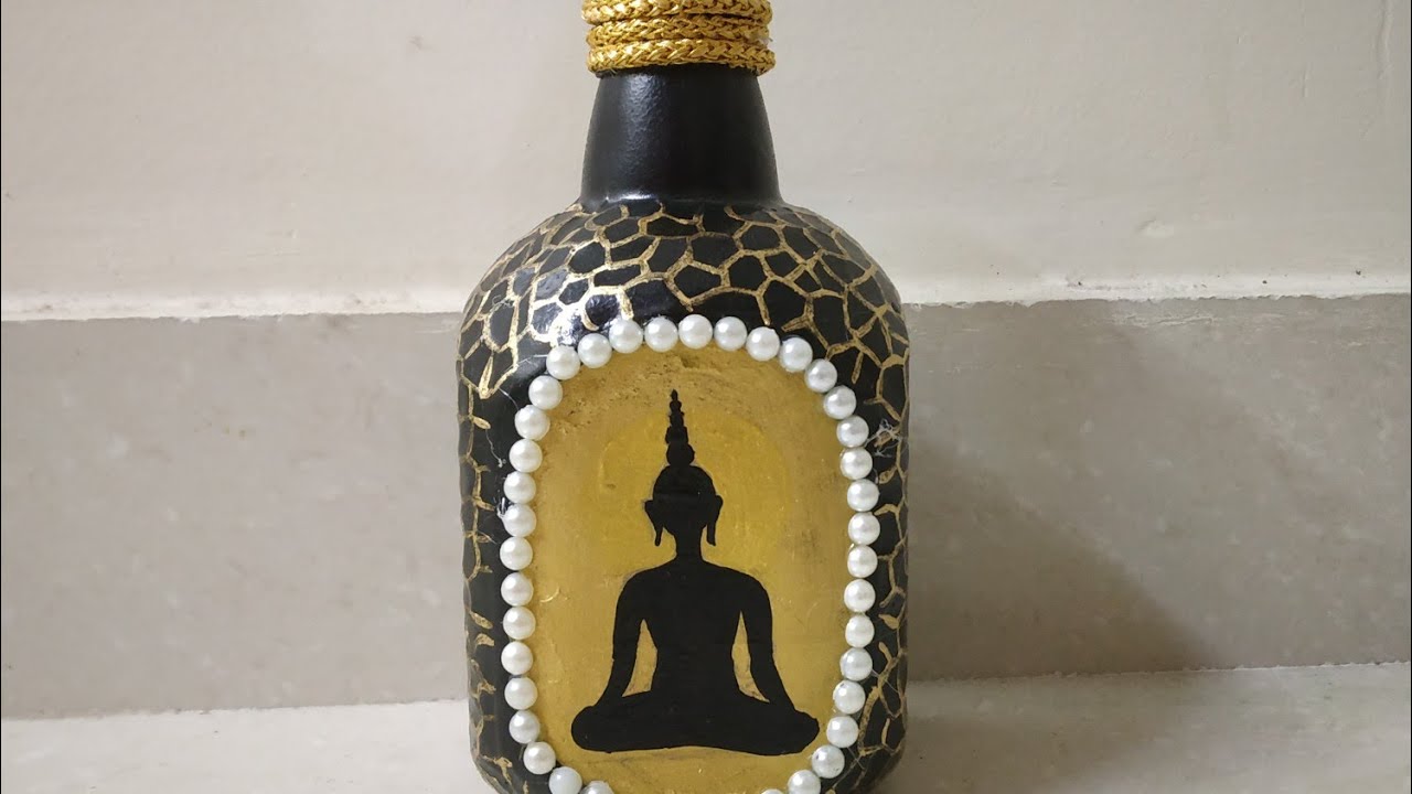 bottol art#easy bottle painting ideas - YouTube