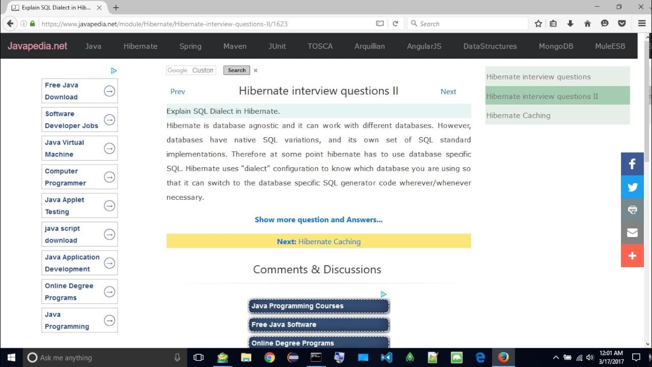Explain SQL Dialect in Hibernate. | javapedia.net - YouTube
