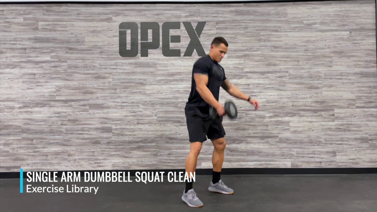 Single Arm Dumbbell Squat Clean - YouTube