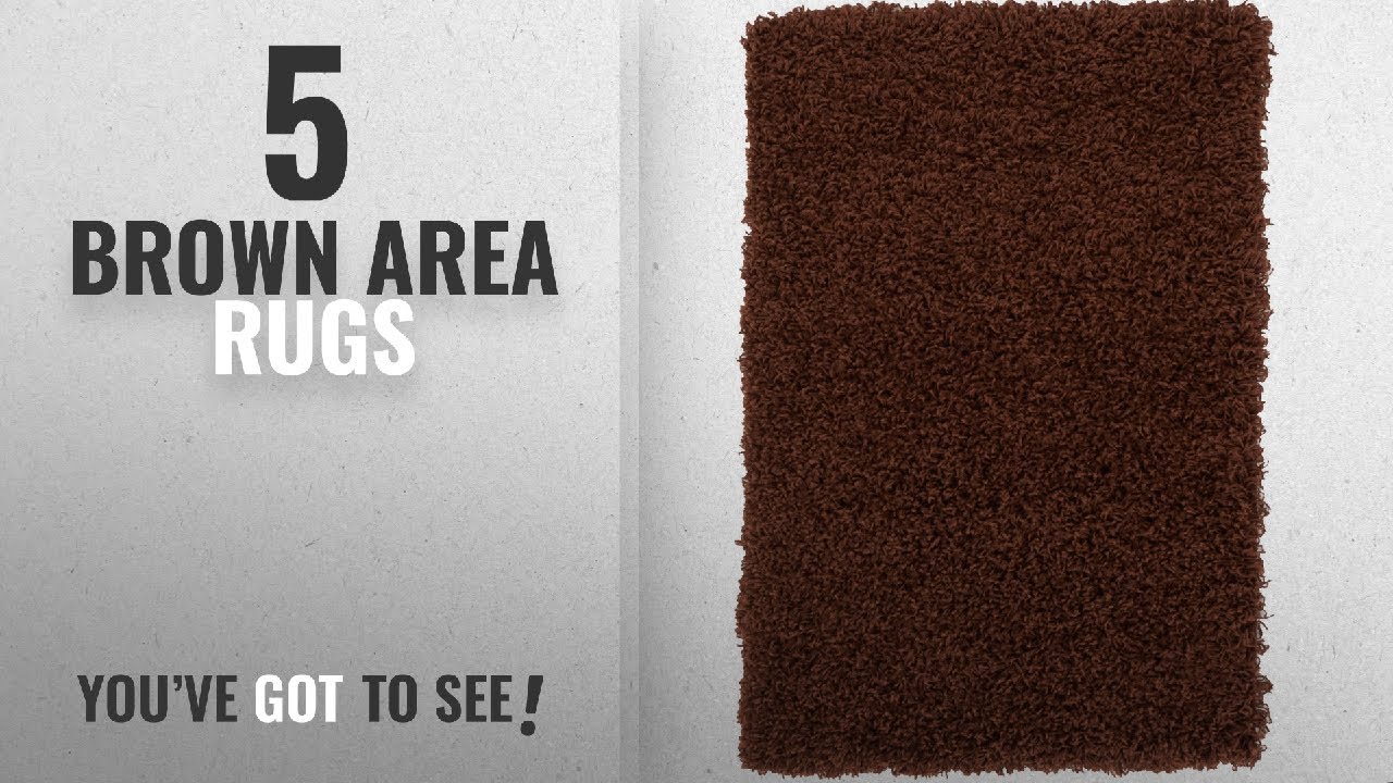 Top 10 Brown Area Rugs [2018 ]: Unique Loom Solid Shag Collection ...