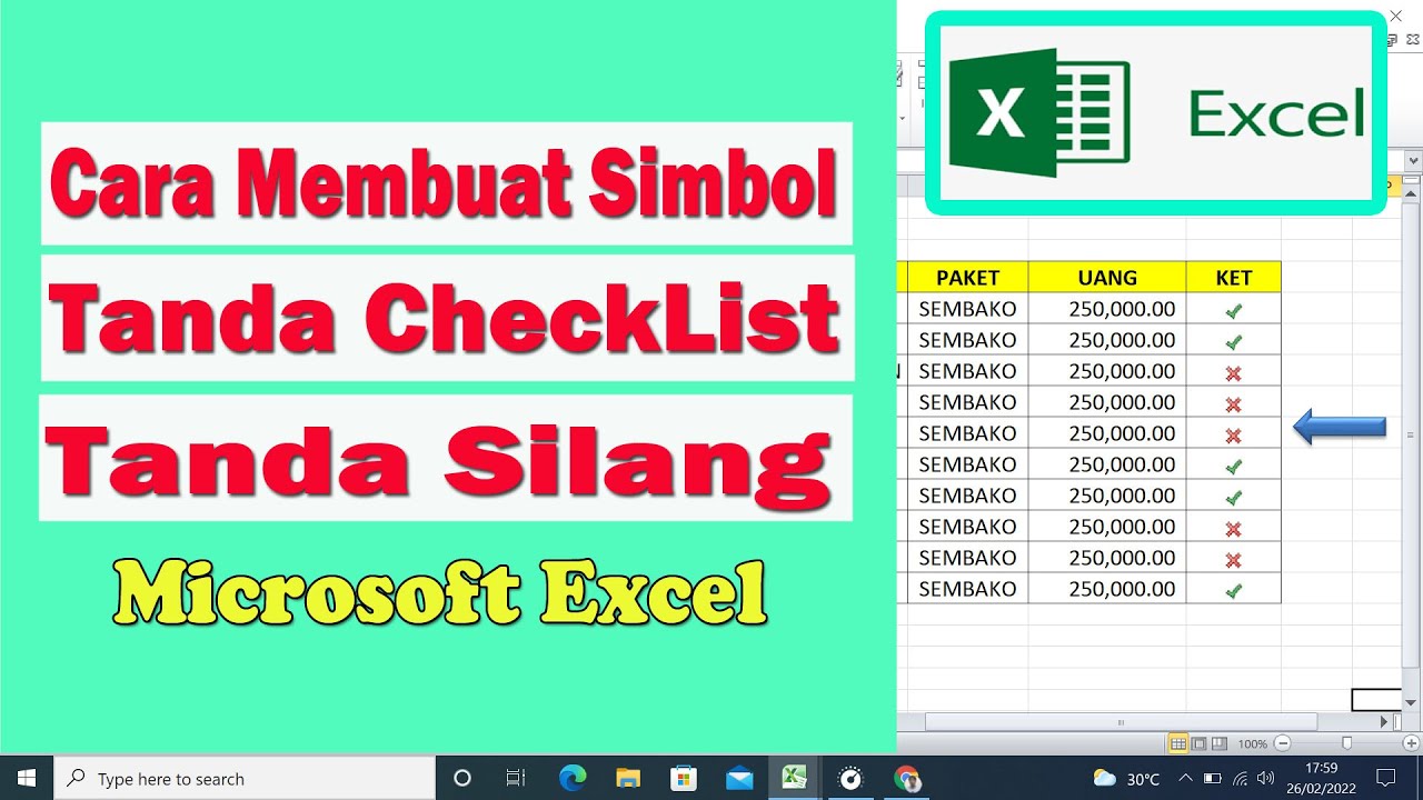 Cara Membuat Simbol Tanda Checklist dan Tanda Silang Pada Microsoft ...