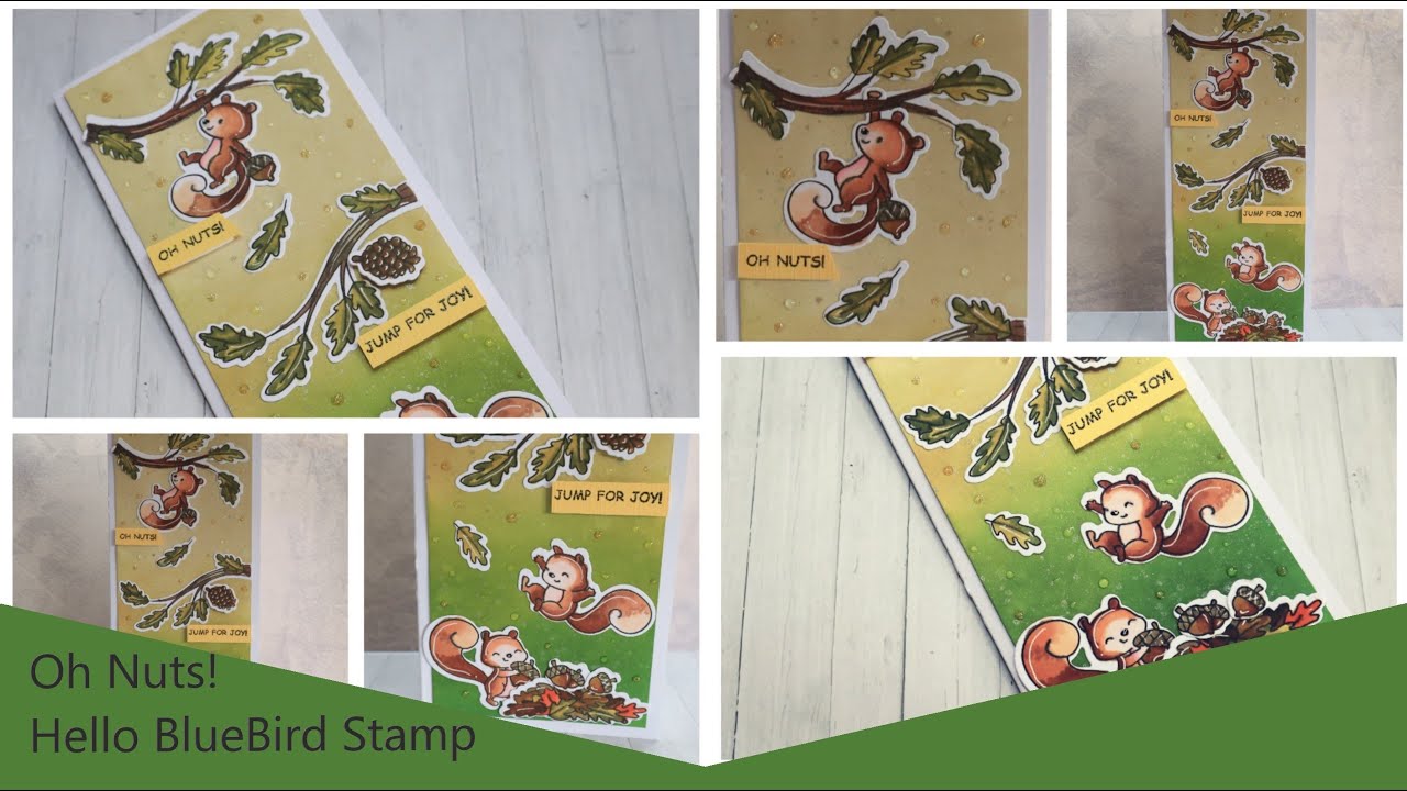 "Oh Nuts!" Slimline Fall card - YouTube