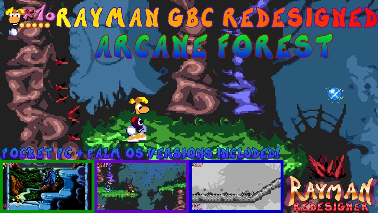 Rayman GBC ReDesigned - Arcane Forest (Rayman ReDesigner) - YouTube
