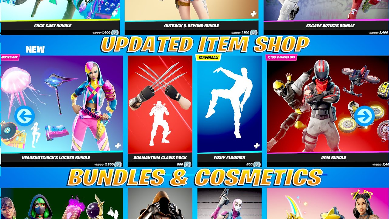 New UPDATED Item Shop Bundles (Adamantium Claws Pack, RPM, Fishy ...