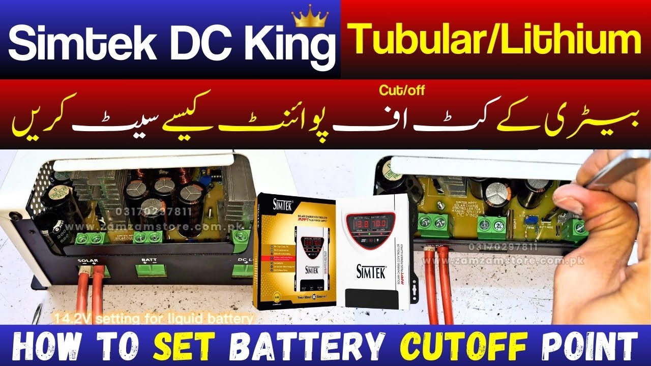 How to Set Battery Cutoff Point for Tubular/Lithium Battery on Simtek ...