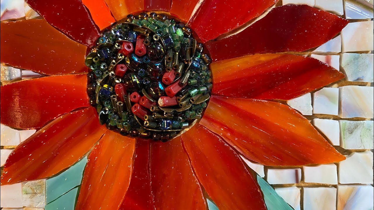 Ep. 67 STAINED GLASS MOSAIC LANDSCAPE, Coneflower, prepping the spool ...