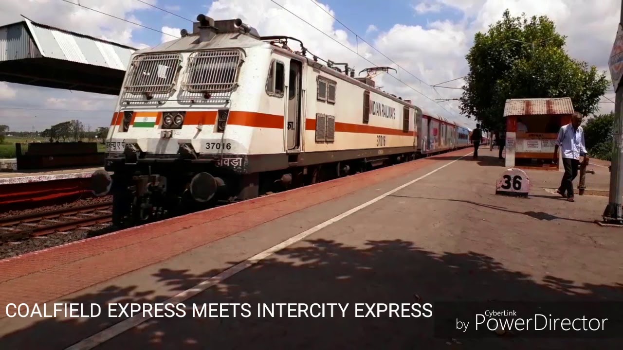 COALFIELD EXPRESS MEETS INTERCITY EXPRESS/ INDIAN RAILWAY - YouTube