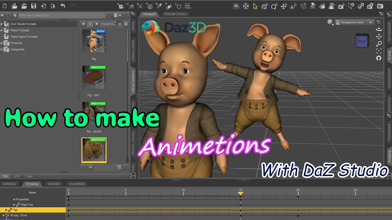 DaZ3D,How to make Animetions Whit DaZ Studio Video Editor 4K HD By ...