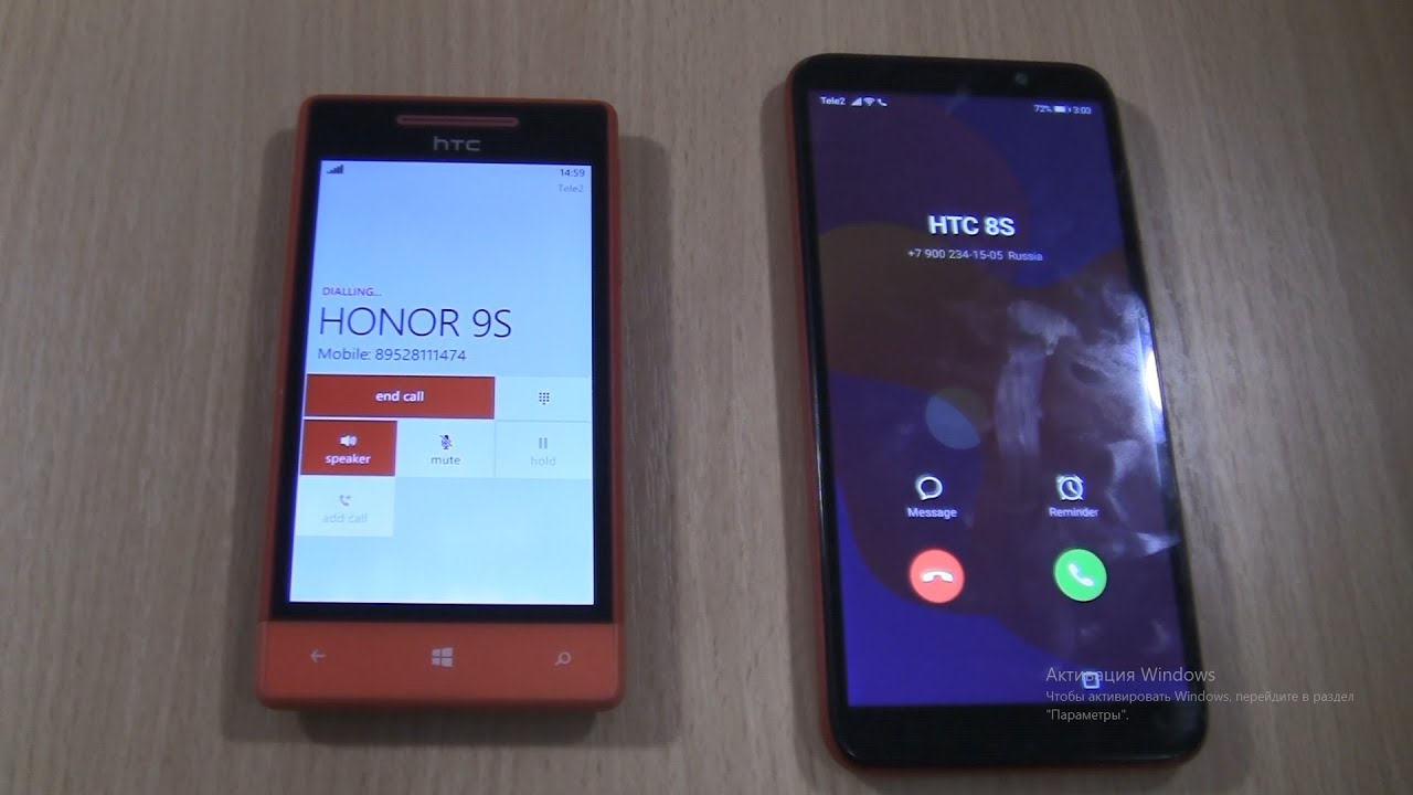 Incoming call & Outgoing call at the Same Time HONOR 9S +HTC 8S - YouTube