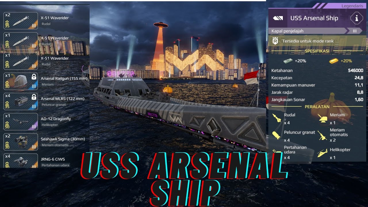 USS Arsenal Ship | Very Powerfull With X51 Wiverider | Modern Warships ...