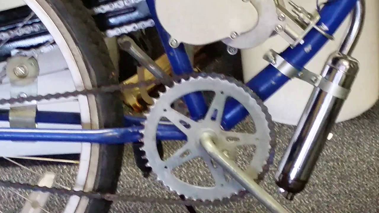 80cc Motorized beach cruiser bicycle build (Part 3) - YouTube