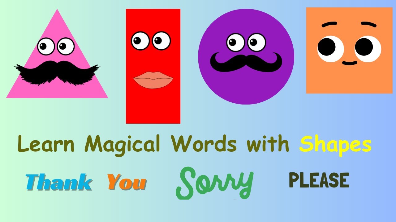 Learn Magical Words with Shapes and Colors #kidslearning - YouTube