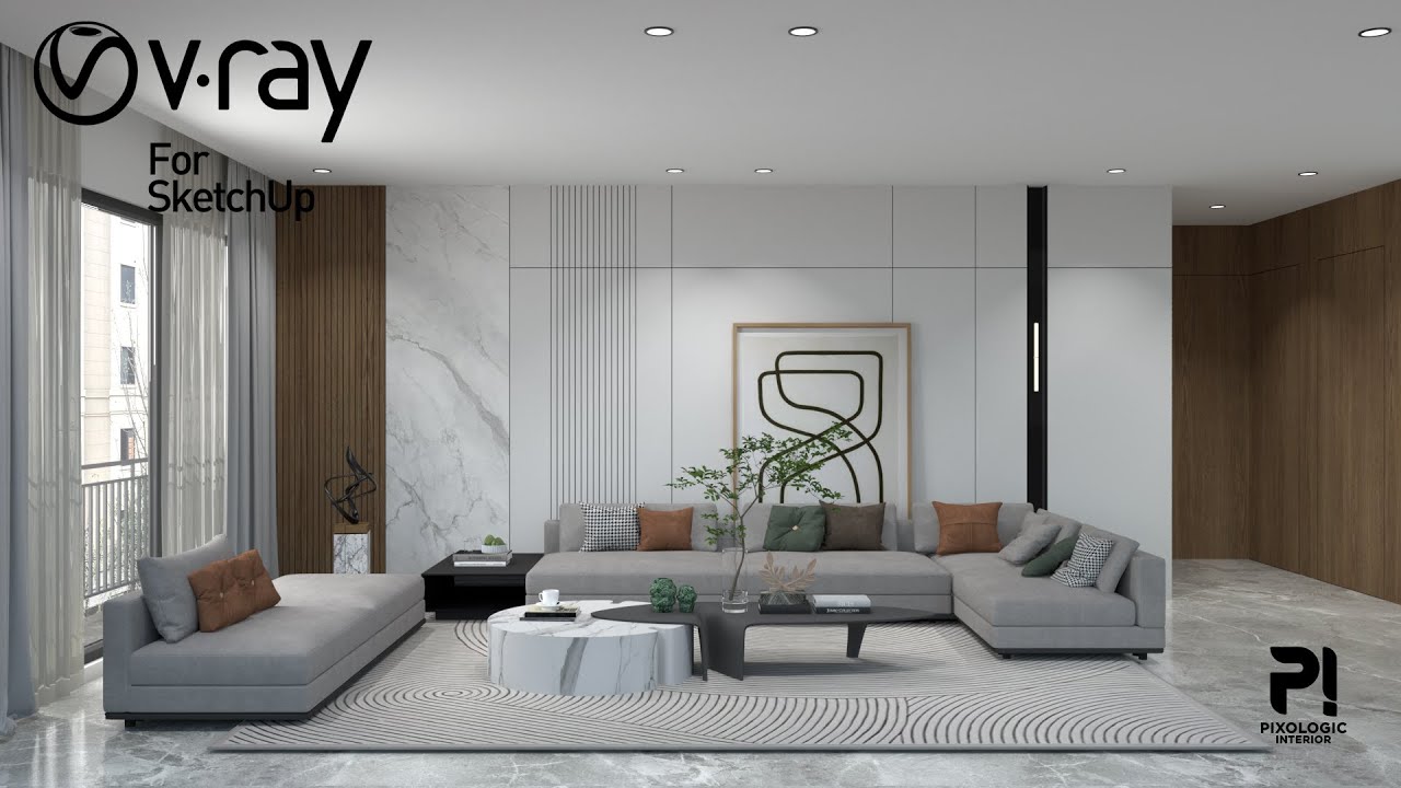 Design a Cozy and Living Room | Sketchup Vray 5 Interior | Pixologic ...