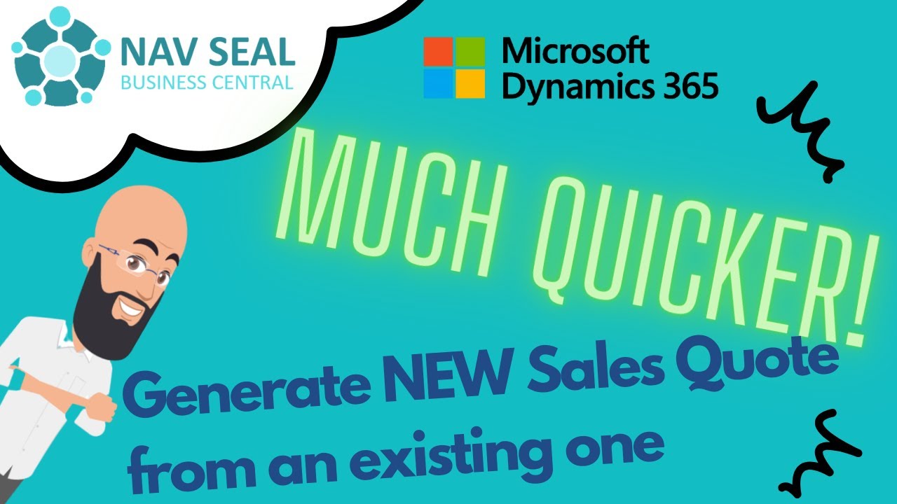 Generate new Sales Quote from an existing Sales Quote | NAV SEAL - YouTube