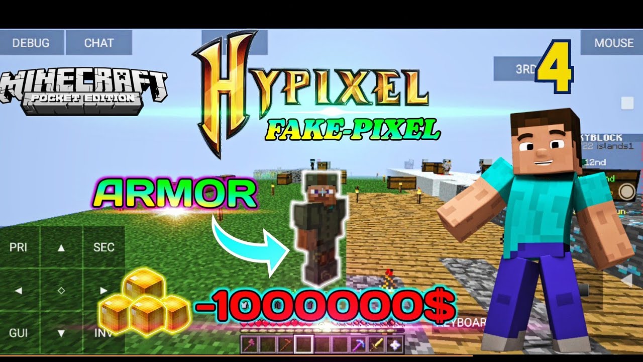I CRAFT MY FIRST OP CUSTOM ARMOR 🔥 IN FAKE-PIXEL || HYPIXEL LIKE SERVER ...
