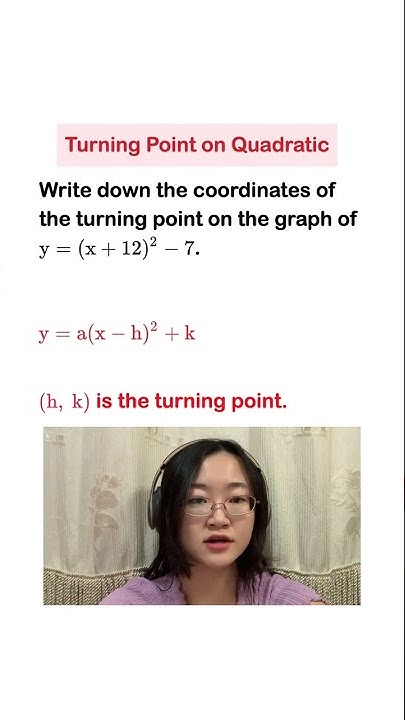 Turning Point on Quadratic｜math trick - YouTube