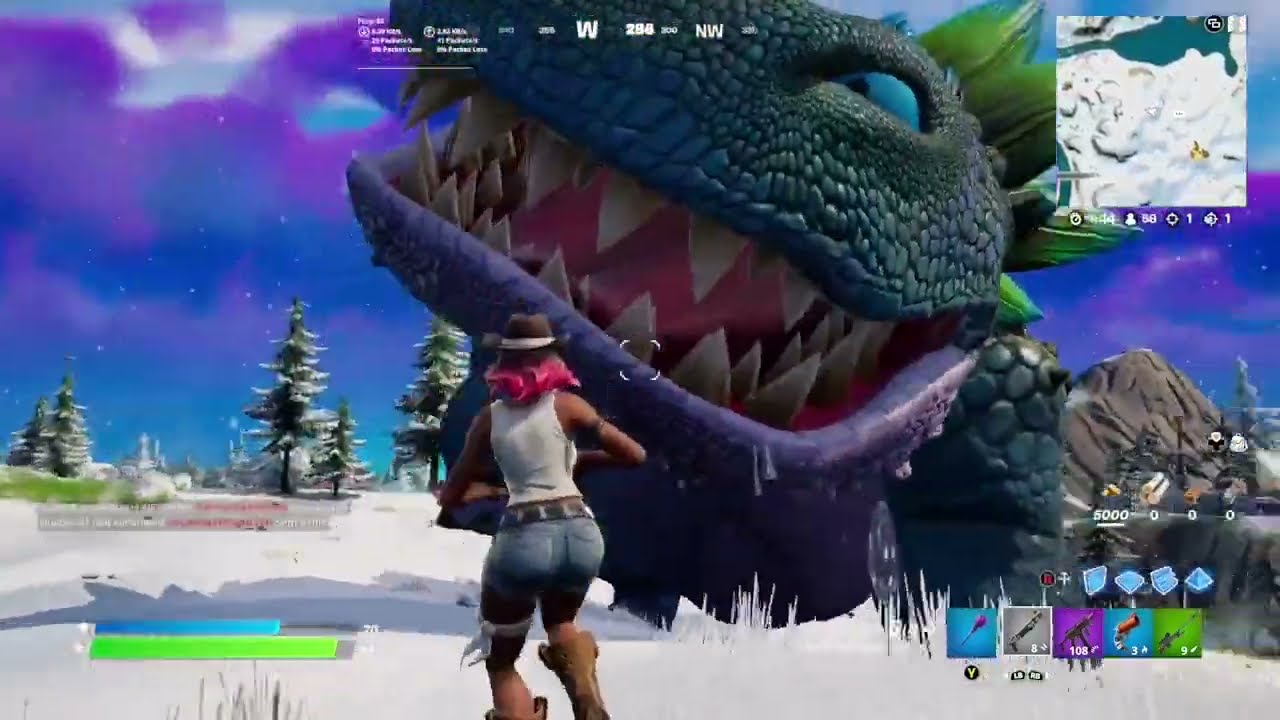 *NEW* Klombo dinosaur in Fortnite Gameplay (Buttercake) - YouTube