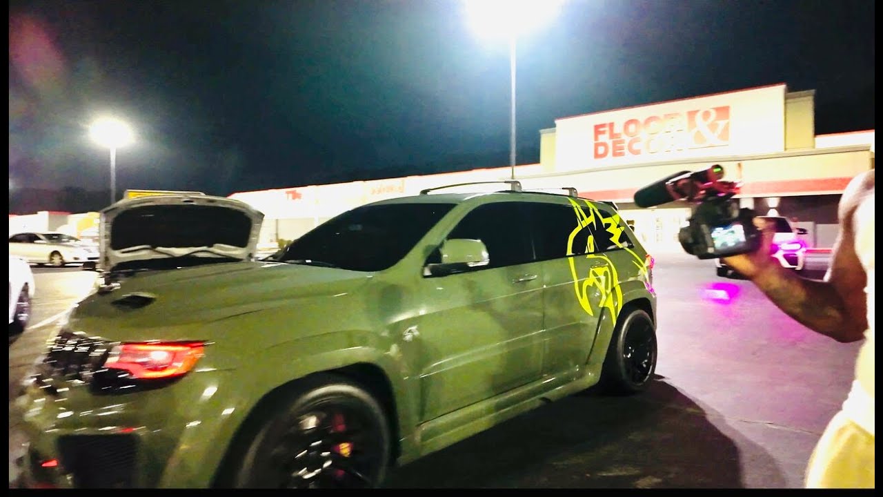 Quan ( Pappi Q ) takes over car meet with NEW TRACK HAWK - YouTube