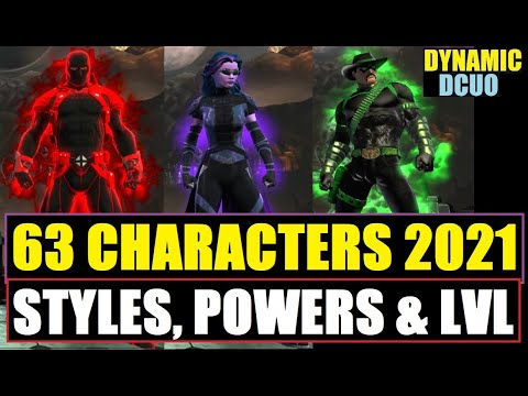 DCUO 2021 Our 63 Characters Levels, Styles & Powers - DC Universe ...