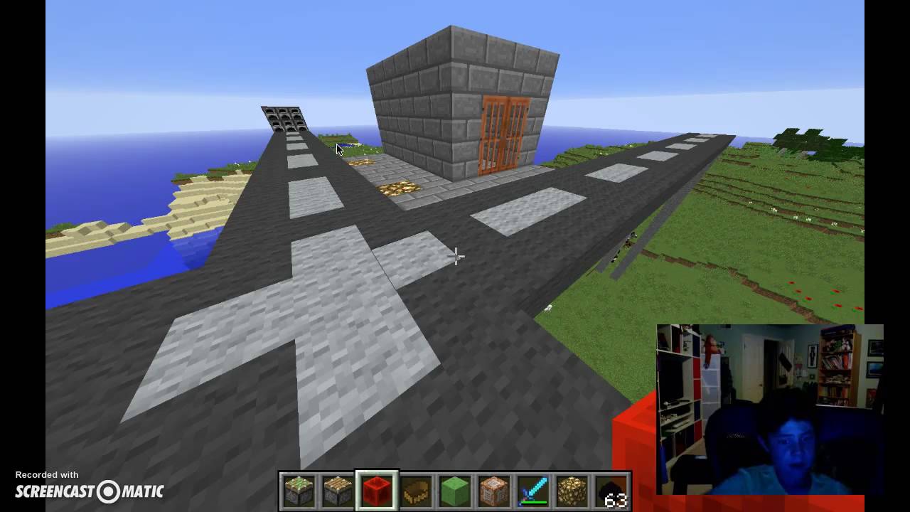 How to make redstone plane + partial airport. - YouTube