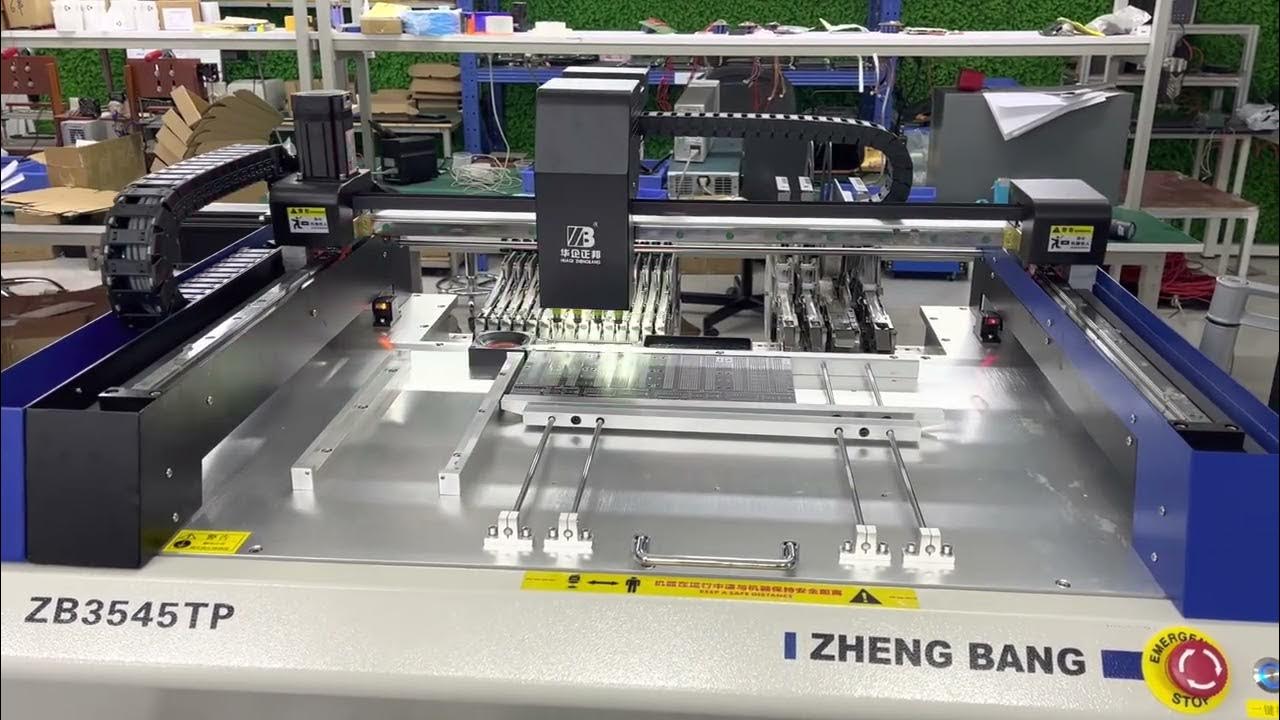 PCB SMT PICK AND PLACE MACHINE ZB3545TP - YouTube