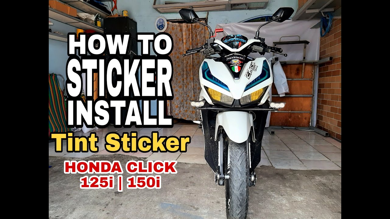 HOW TO INSTALL TINT STICKER | PARK LIGHT | Honda click 125i/150i - YouTube