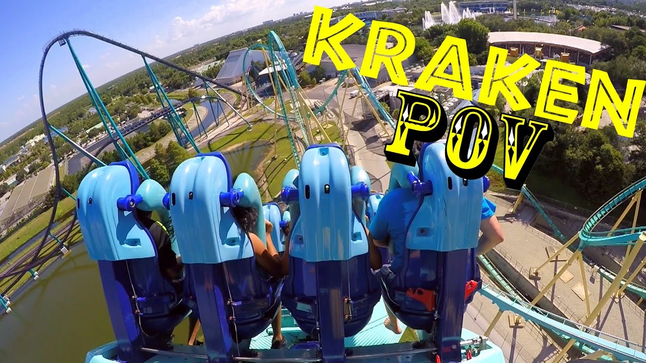 Kraken Roller Coaster Back Row POV SeaWorld Orlando In HD!!! - YouTube