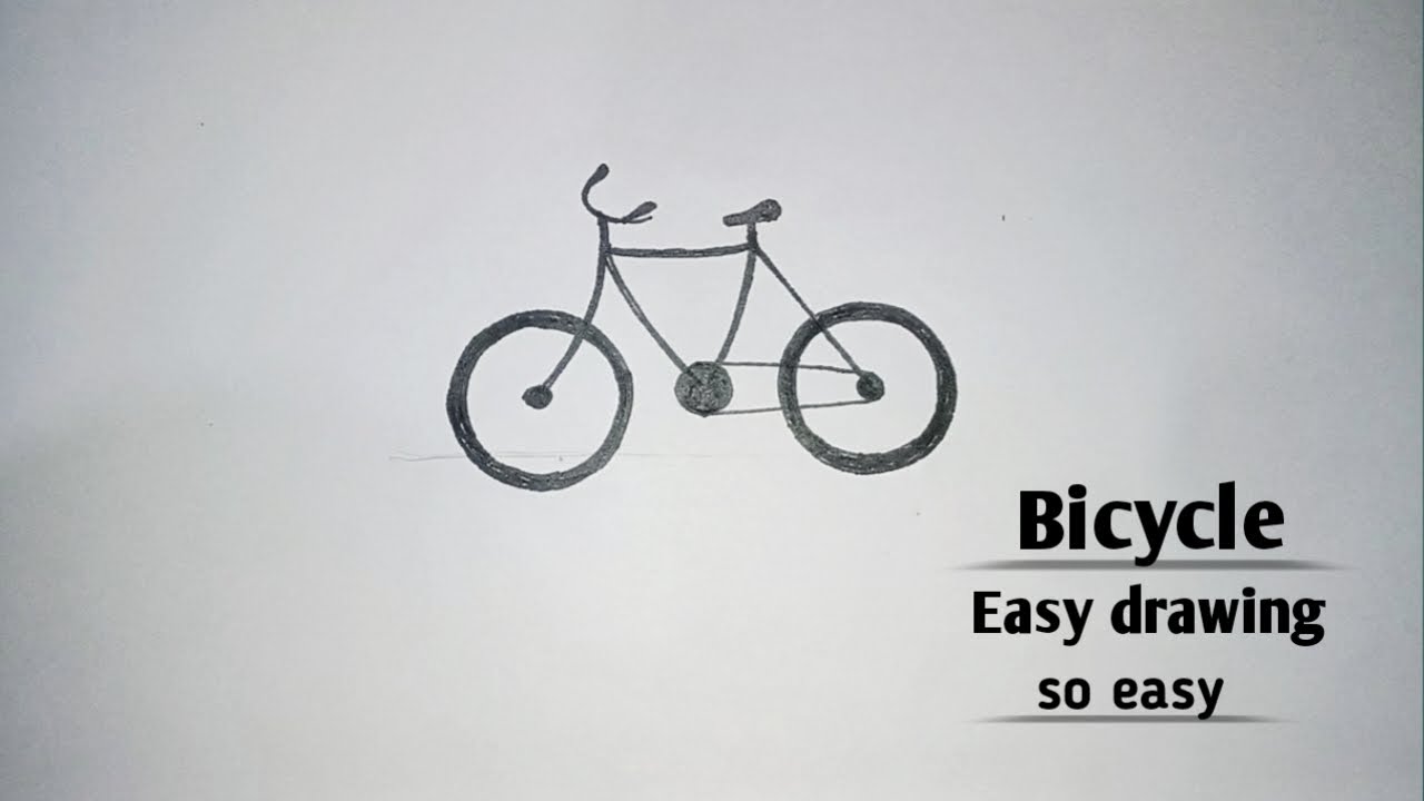 Bicycle drawing easy step by step | How to drawing bicycle | Easy ...