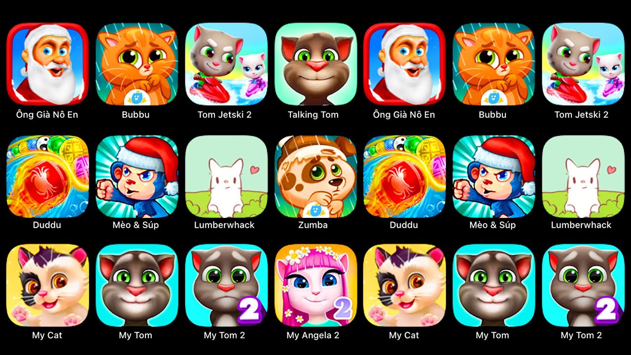 My tom, My Cat, My angela, talking tom, blue monster... - YouTube