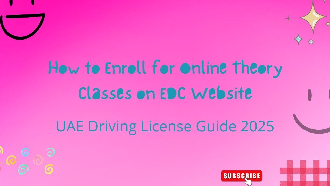 How to Enroll for Online Theory Classes on EDC Website | UAE Driving ...