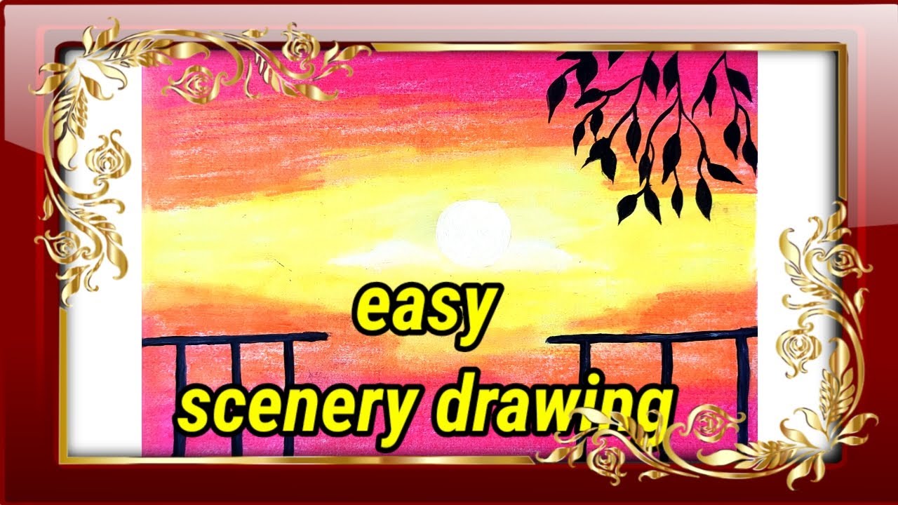 How to draw Easy Scenery drawing step by step| Art and crafts by ...