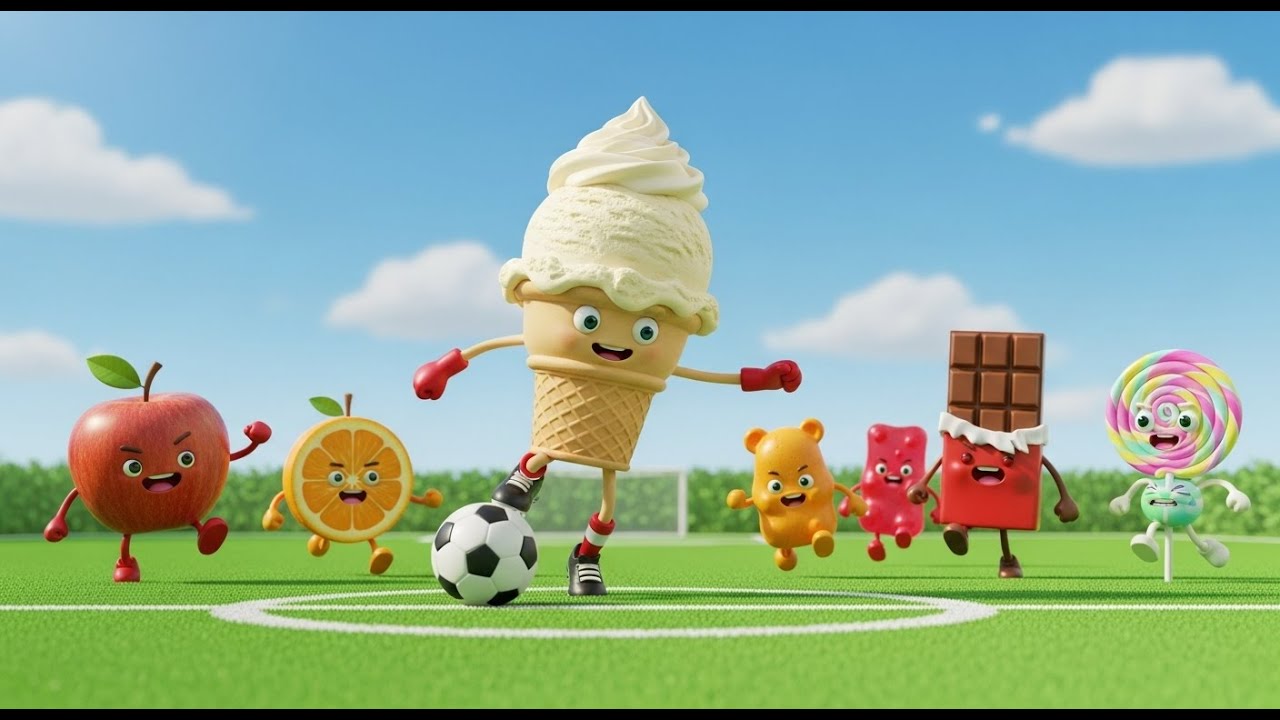 My Ice Cream Who Played Soccer | Best Kids Nursery Rhymes and Songs ...