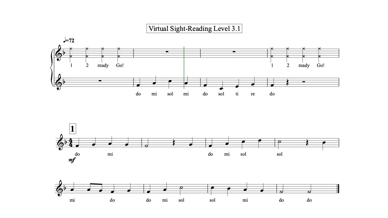 Virtual Sight Reading Level 3.1 (Voice) - YouTube