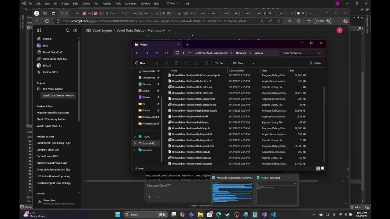 ue5.5 - Voxel engine continued, build optimization then on to the fun part, lod voxel sampling ...