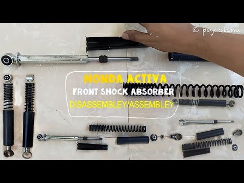 Honda Activa Front Shock Disassembly & Assembly - YouTube