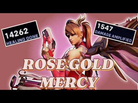 Rose Gold Mercy and HUGE Heals!💓| OW2 QP Mercy Gameplay - YouTube