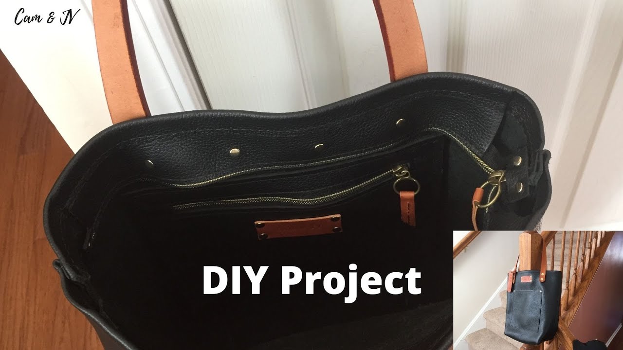 How to Make a Leather Tote Bag - Tutorial 2 - YouTube