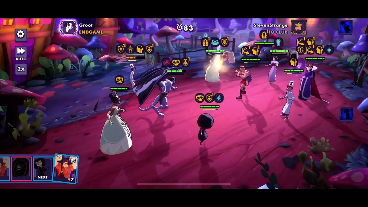 Against Linguini lead again this time with Hercules and Evil Queen ...