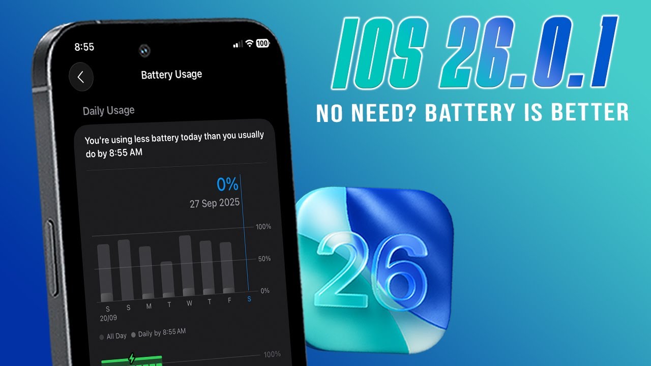 iOS 26.0.1 No NEED? Battery Life is BETTER NOW! - YouTube