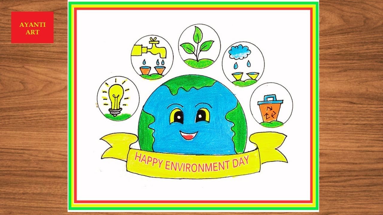 World Environment Day Drawing || Save Environment Drawing || Save Tree ...