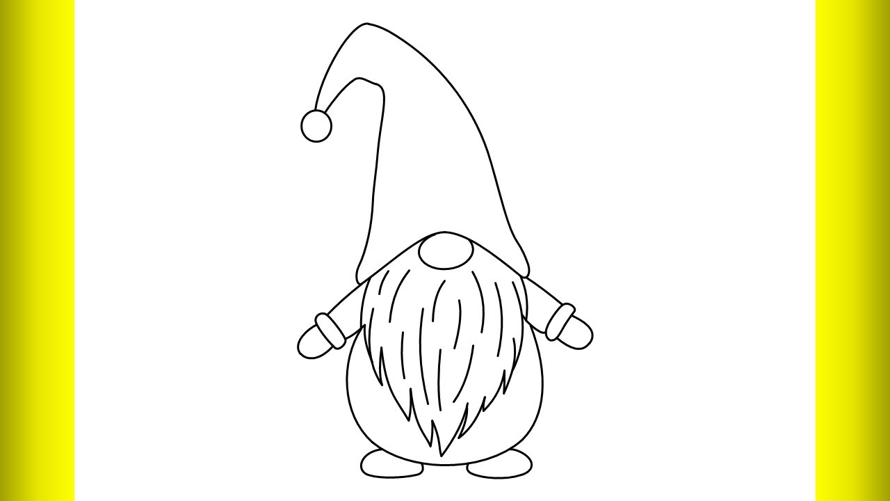 How To Draw Christmas Gnome Step By Step / Drawing Creation / - YouTube