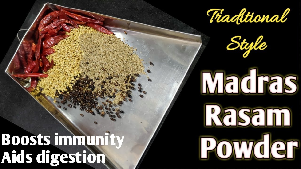 Madras Rasam Powder | South Indian Rasam Powder | Homemade Rasam Powder ...