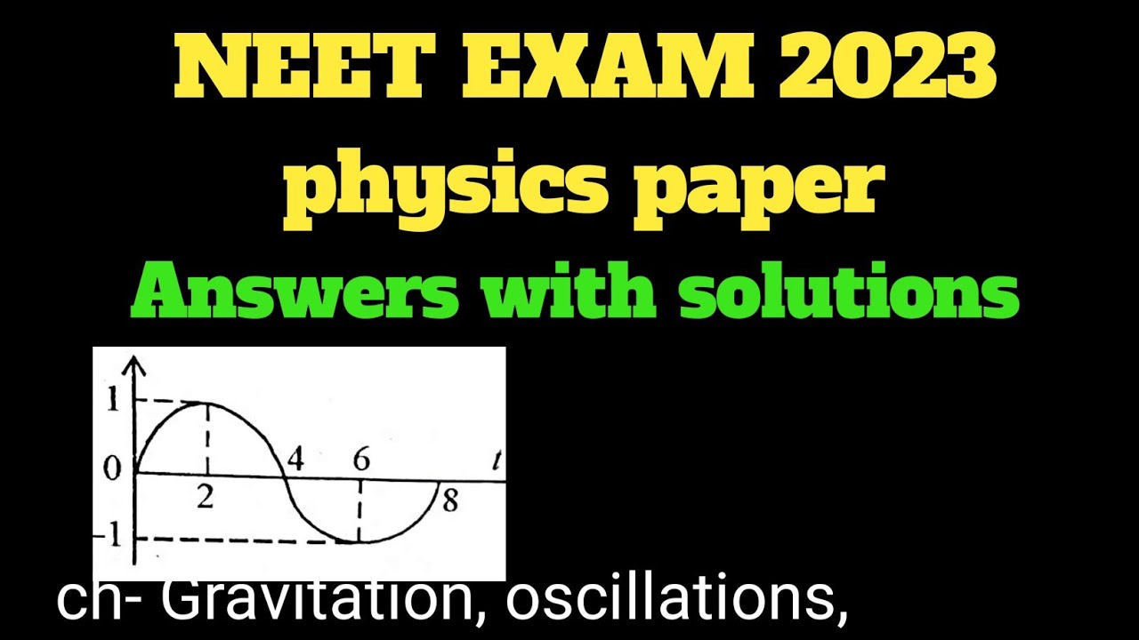 neet exam 2023 physics solutions, two bodies of mass m and 9m, - YouTube