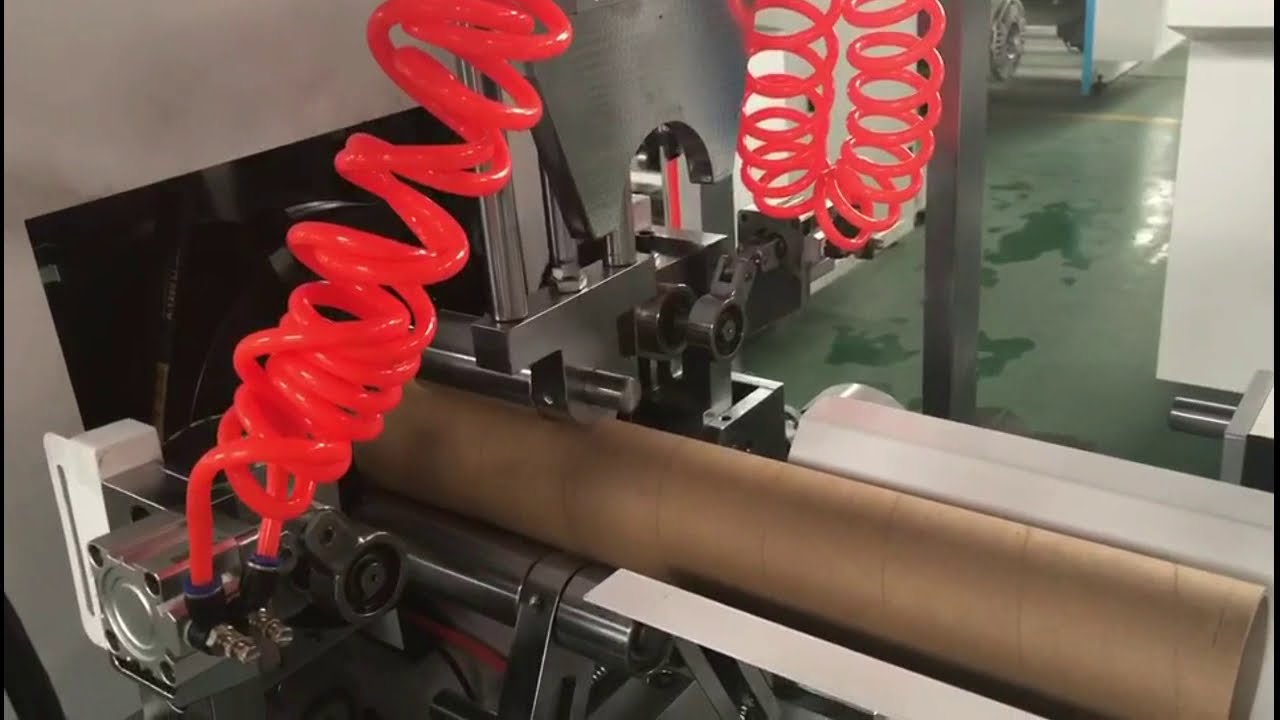 Automatic Paper Cardboard Tube Crafts Tube Core Cutting Machines. - YouTube