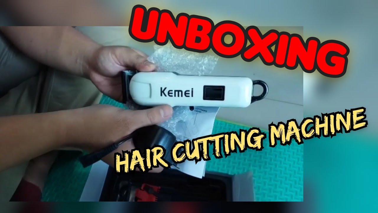 unboxing hair cutting machine (mesin cukur rambut) - YouTube
