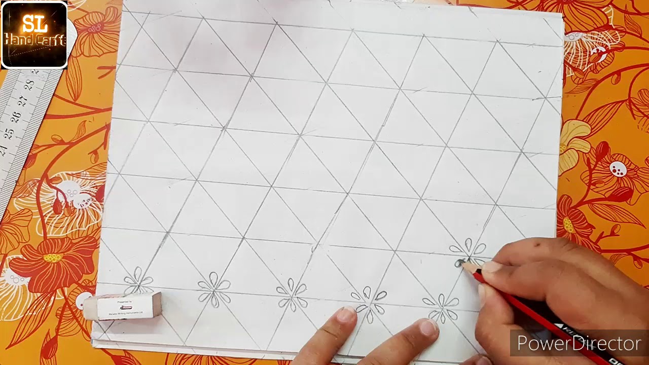 বড় নকশিকাঁথার ডিজাইন ৬ খুবই সহজ ও সুন্দর || How to draw Simple Noksi ...