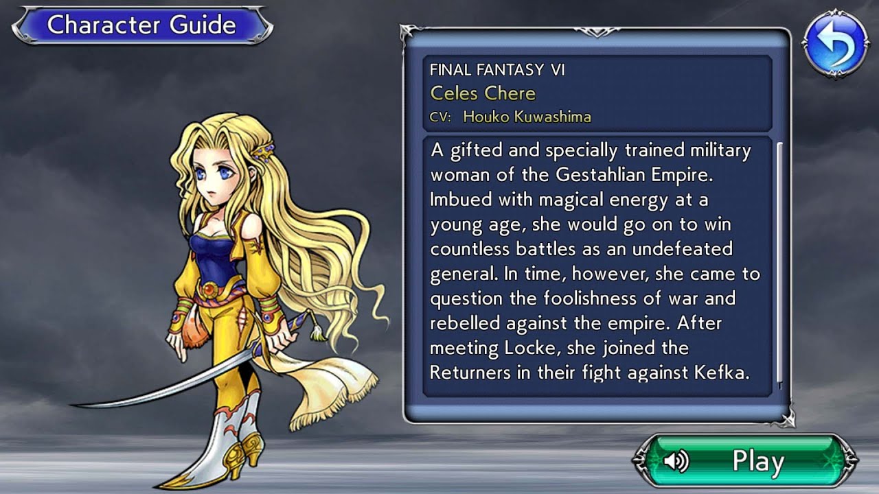 DISSIDIA FINAL FANTASY OPERA OMNIA-CELES CHERE - YouTube