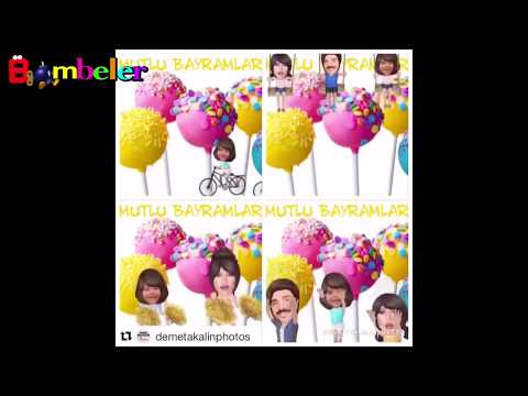 Demet Akalın animasyonlu komik bayram kutlaması